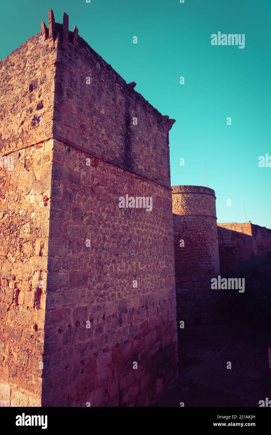 A vertical shot of the Niebla Castle in Spain Stock Photo - Alamy