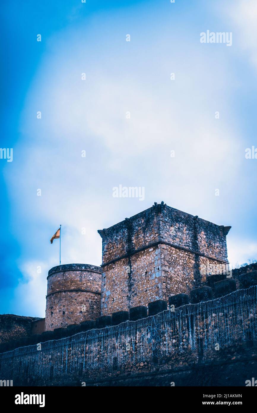 A vertical shot of the Niebla Castle in Spain Stock Photo - Alamy