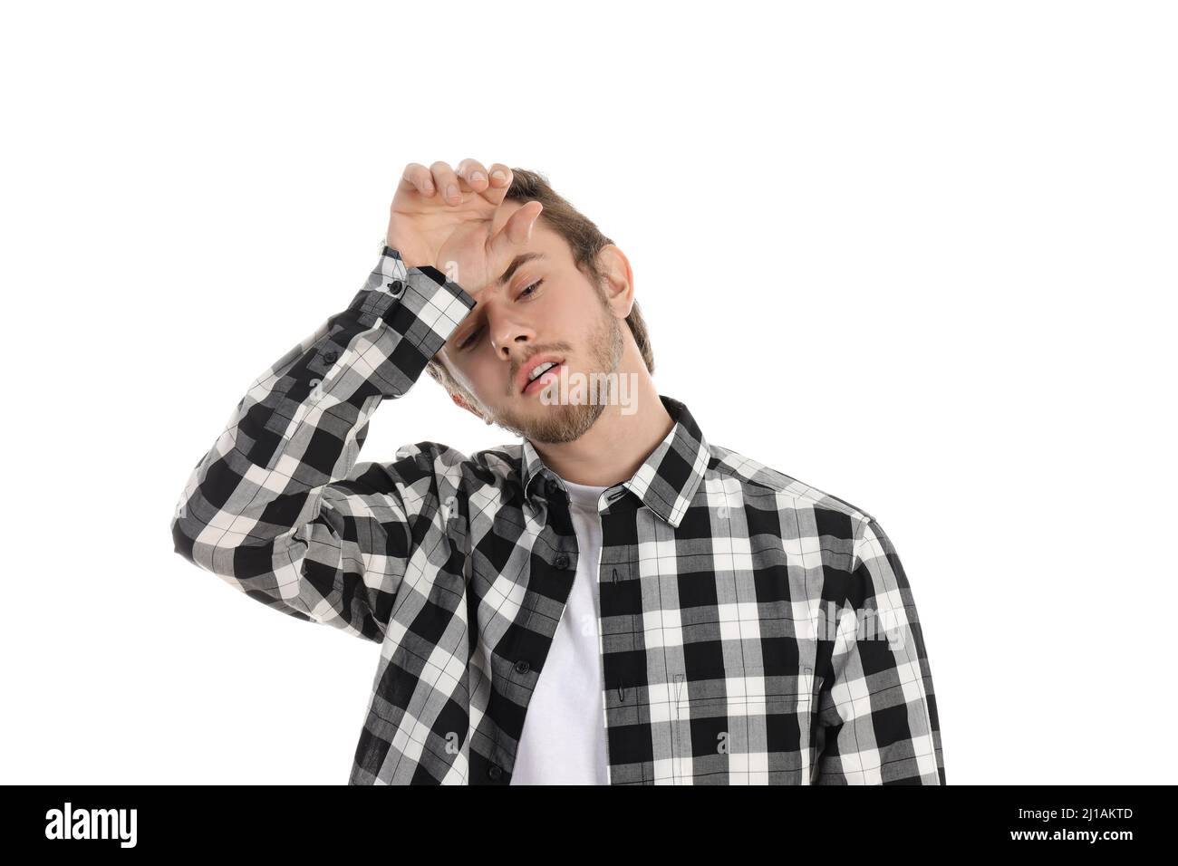 Tired businessman using mobile phone hi-res stock photography and ...