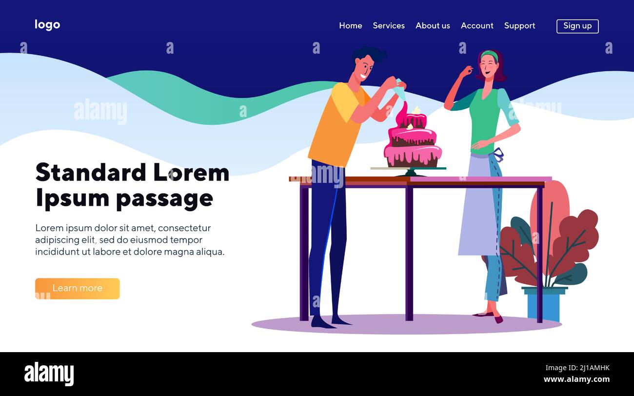 Woman preparing pastry Stock Vector Images - Alamy