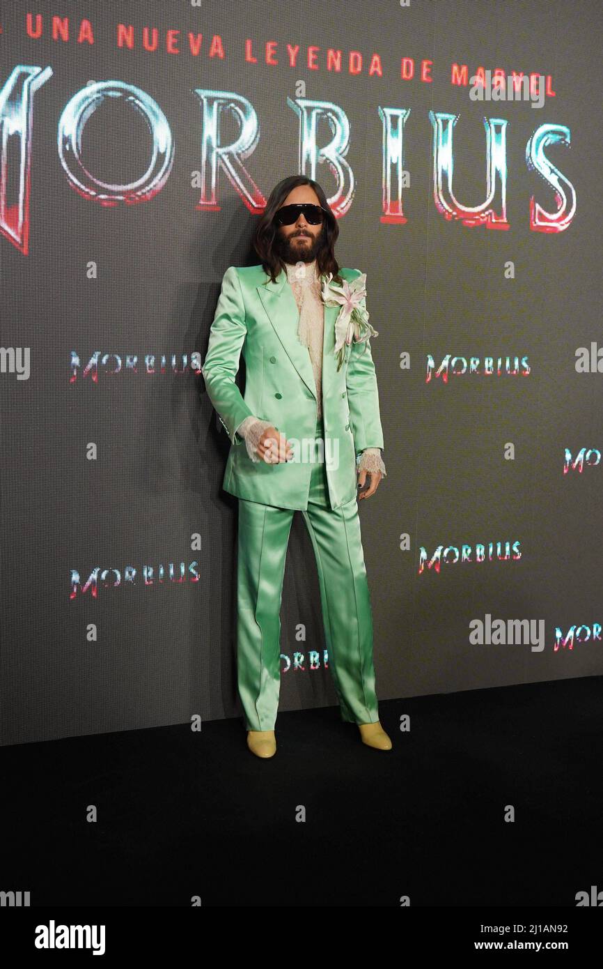 Jared Leto at the photocall for the premiere of the film "Morbius" in ...