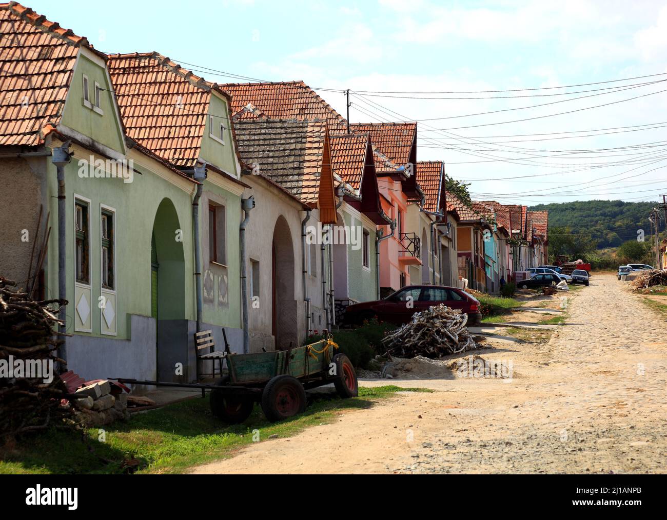 Typische siebenbürger Dorfstruktur, hier in Calnic. Calnic, deutsch ...