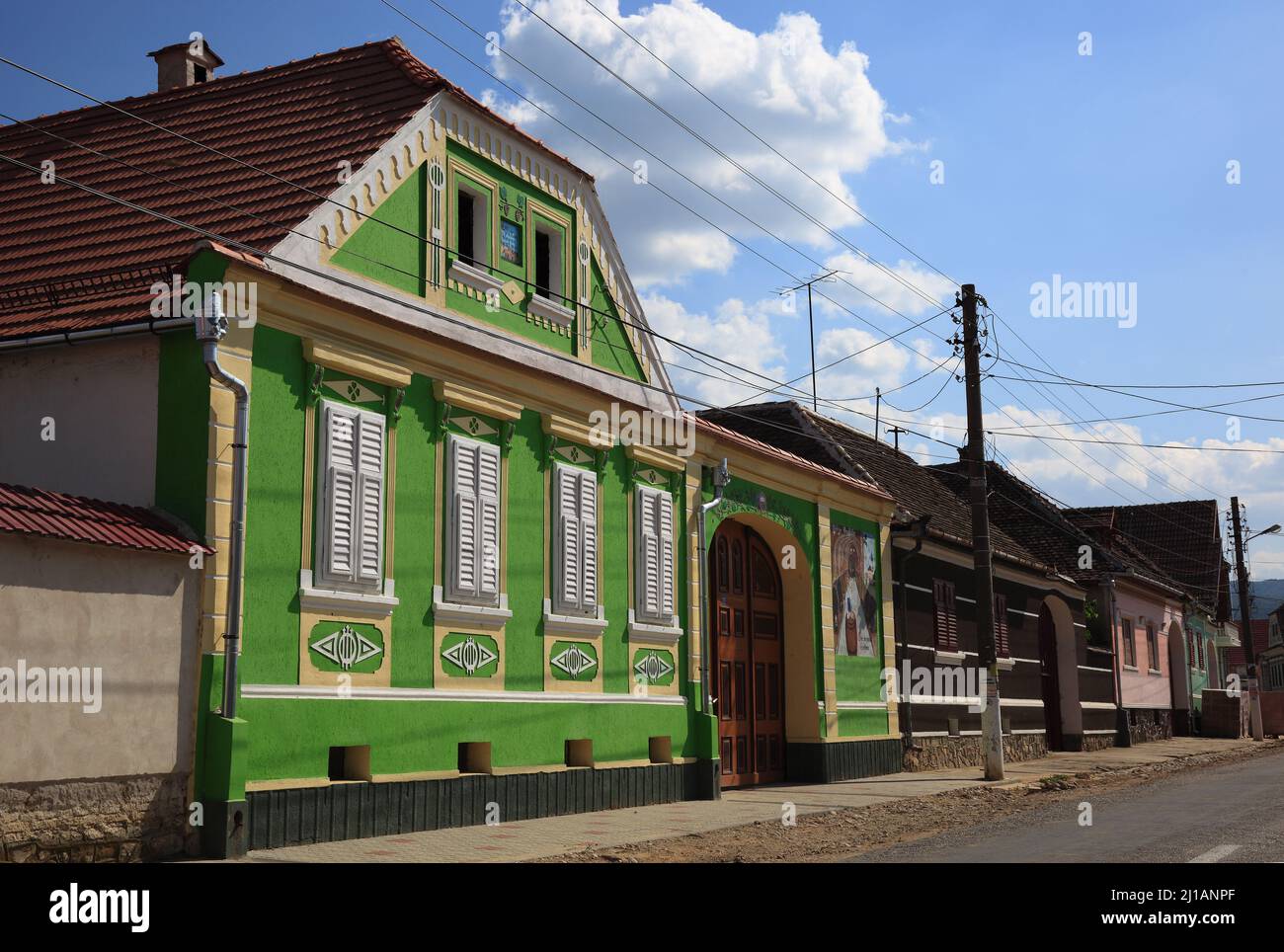 Typische siebenbürger Dorfstruktur, hier in Calnic. Calnic, deutsch ...