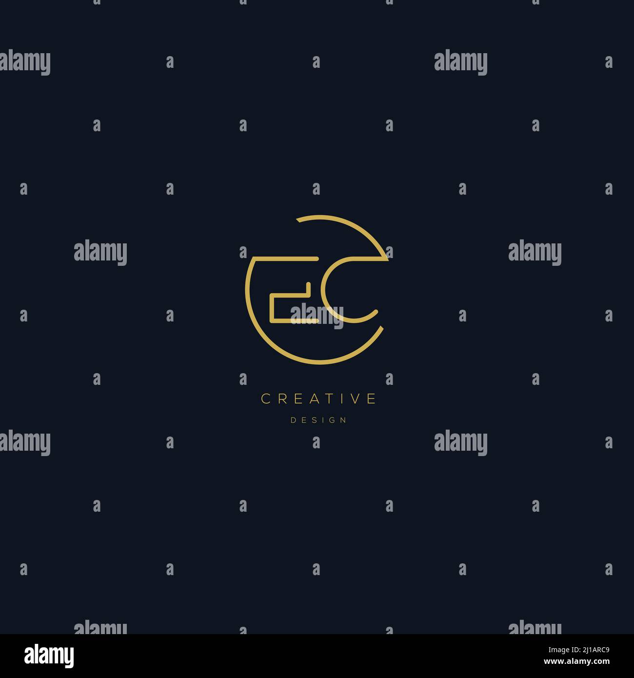 Alphabet letter icon logo EC Stock Vector Image & Art - Alamy