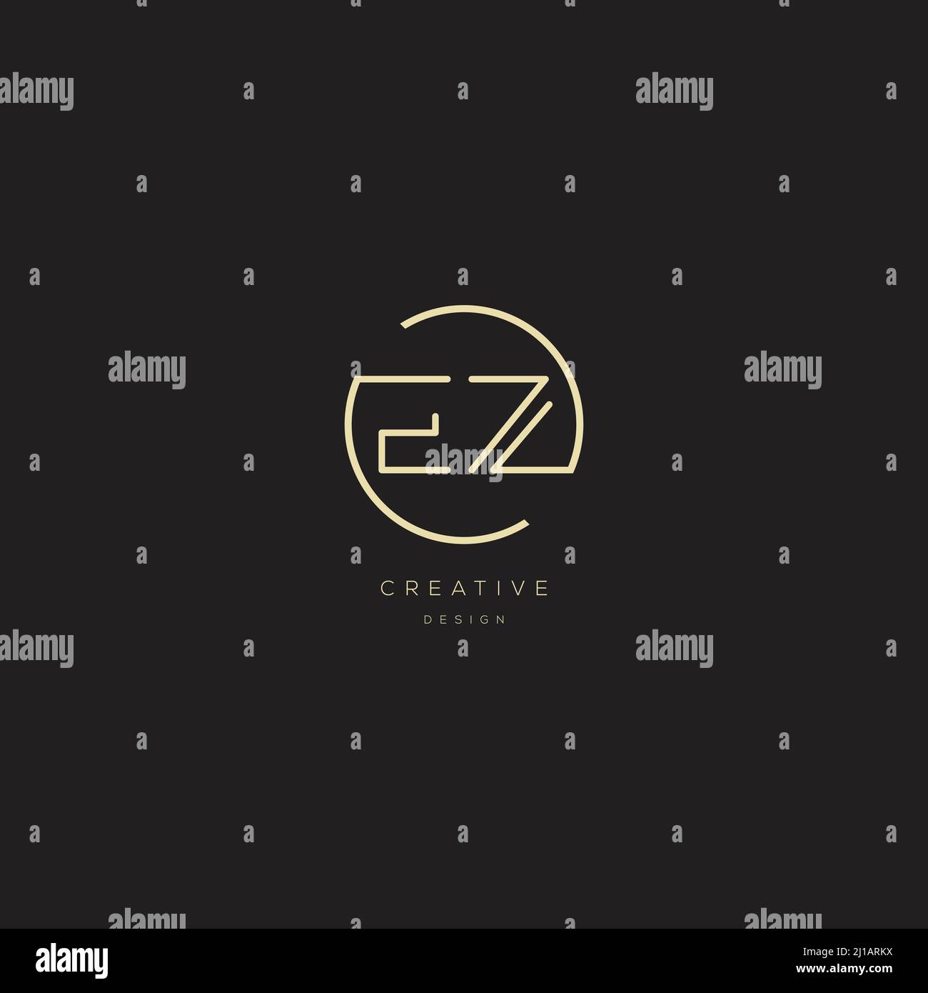 Alphabet letter icon logo EZ Stock Vector Image & Art - Alamy