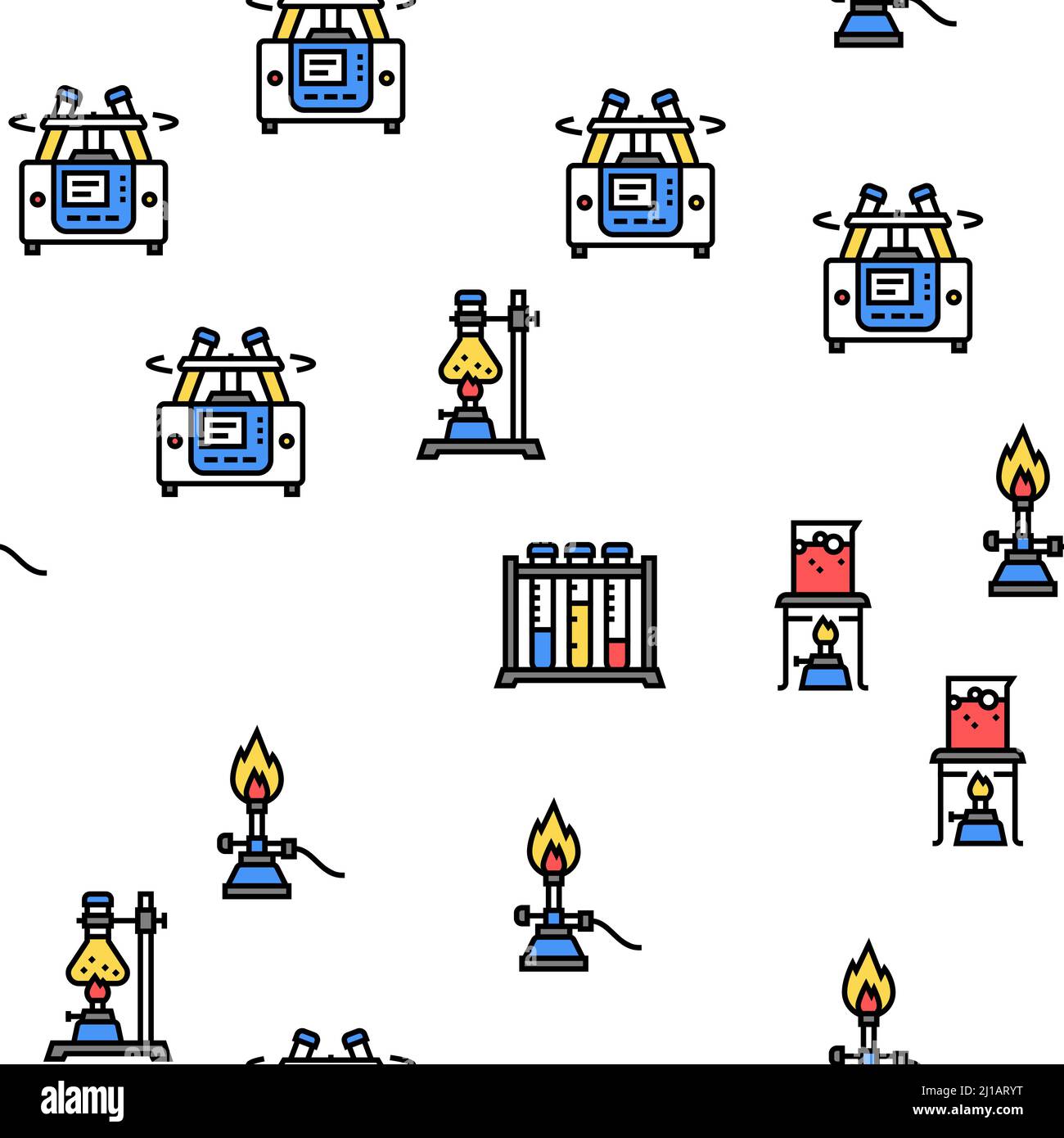 Chemistry Laboratory Vector Seamless Pattern Stock Vector Image & Art ...