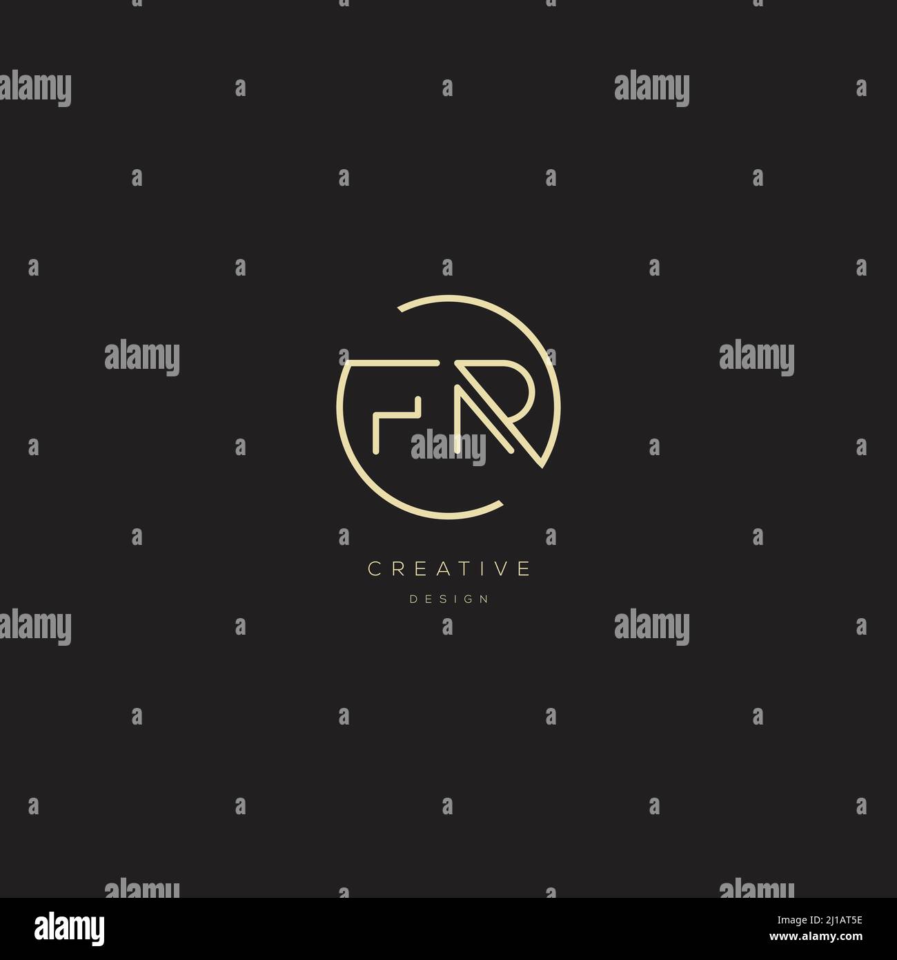 Alphabet letter icon logo FR Stock Vector Image & Art - Alamy