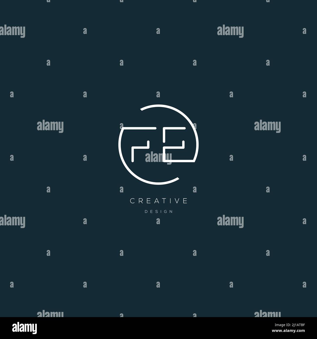 Alphabet letter icon logo FE Stock Vector Image & Art - Alamy