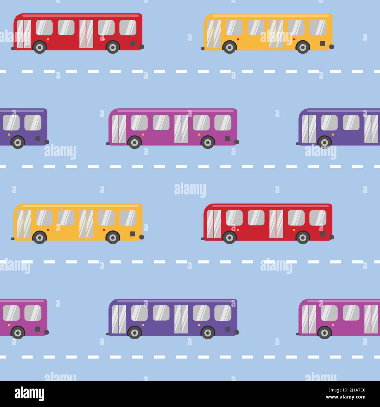 Row of buses Stock Vector Images - Alamy