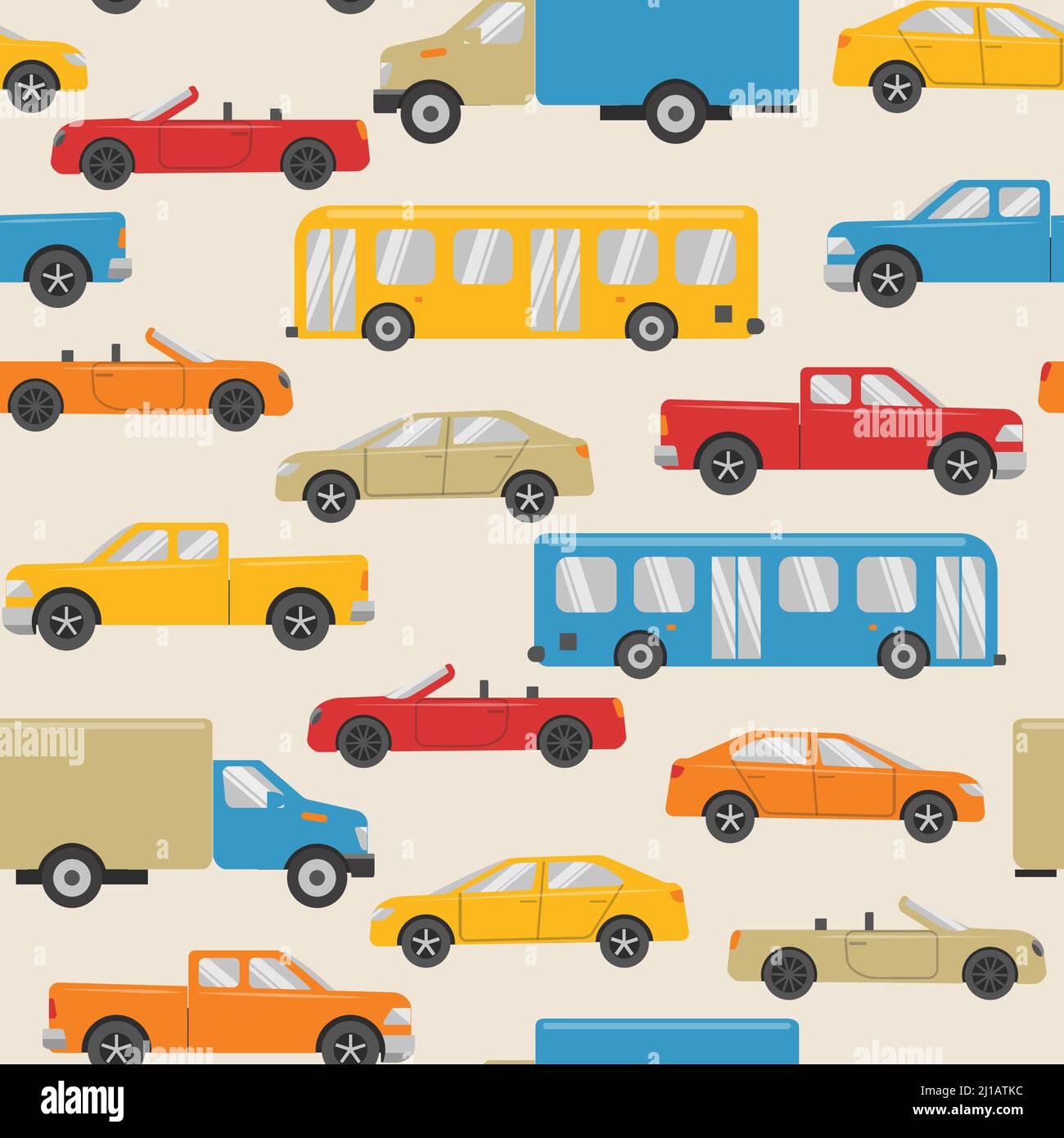 Cars buses in traffic jam Stock Vector Images - Alamy