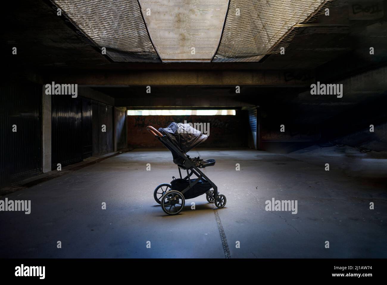 Baby strollers alone in a underground shelter-civilian casualties ...