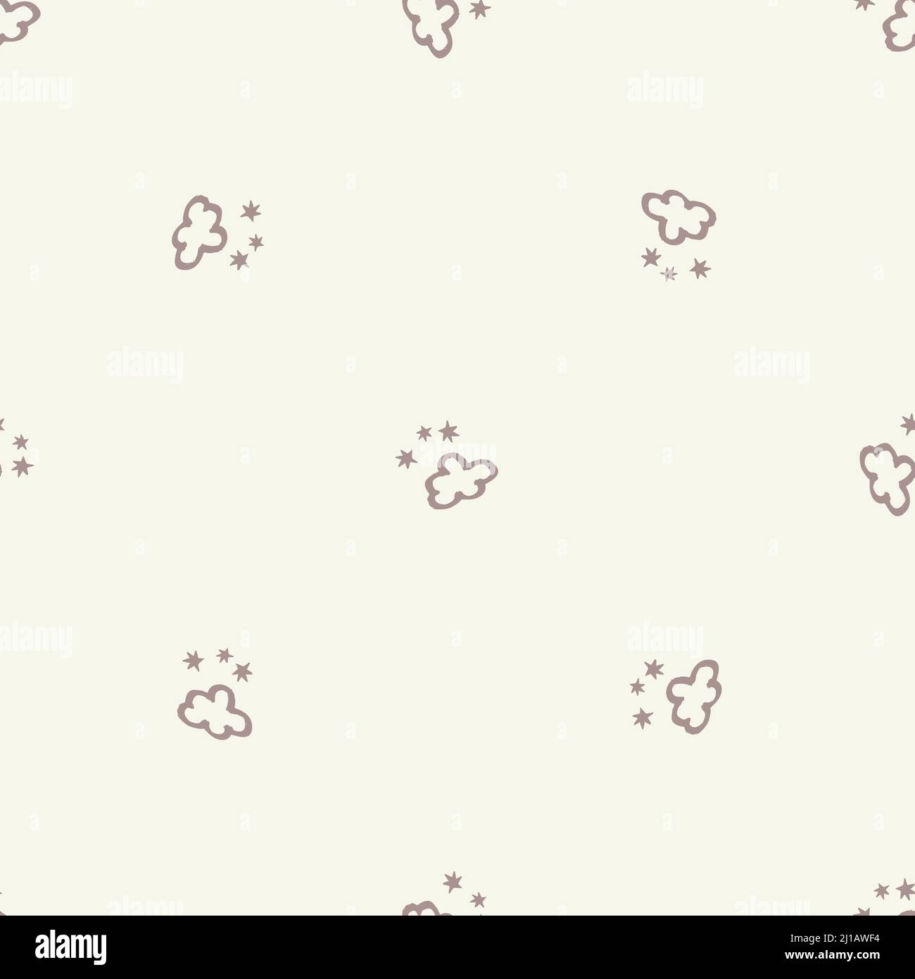 Calm newborn minimal cloud seamless pattern. Gender neutral baby ...