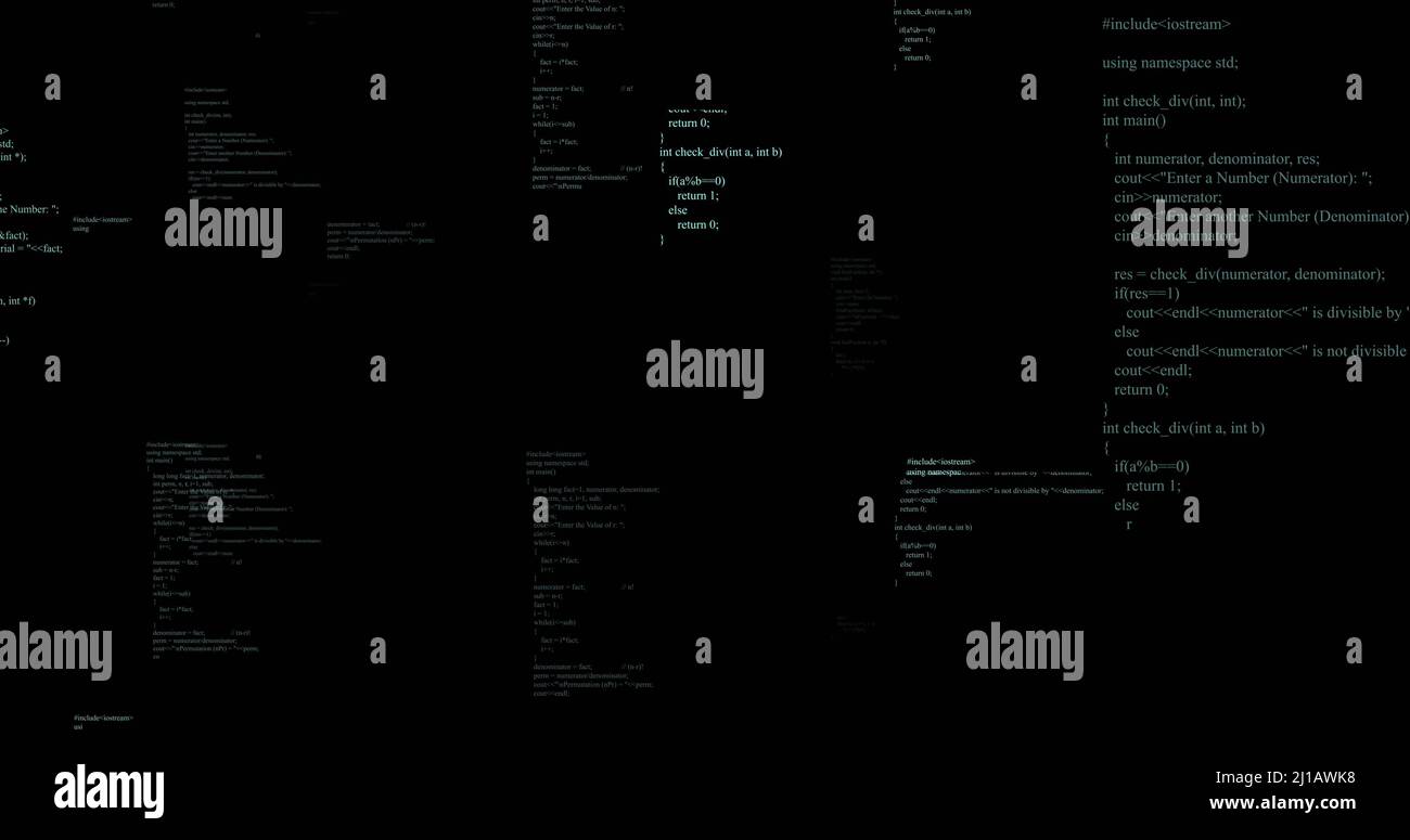 Image of binary coding and data processing on black background Stock ...