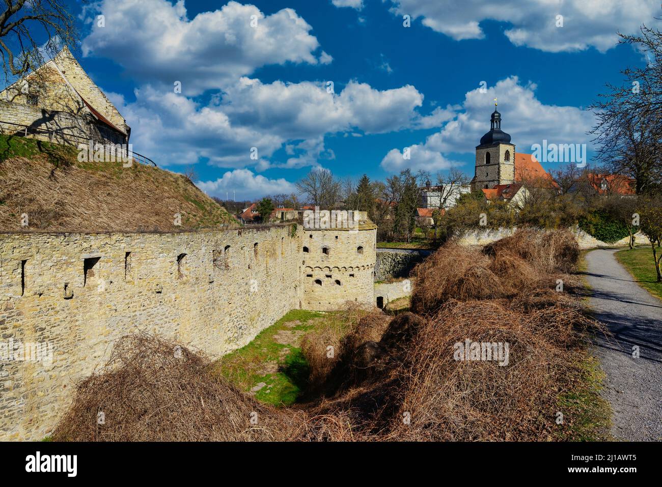 The castle in Querfurt in Saxony-Anhalt is the largest and oldest ...
