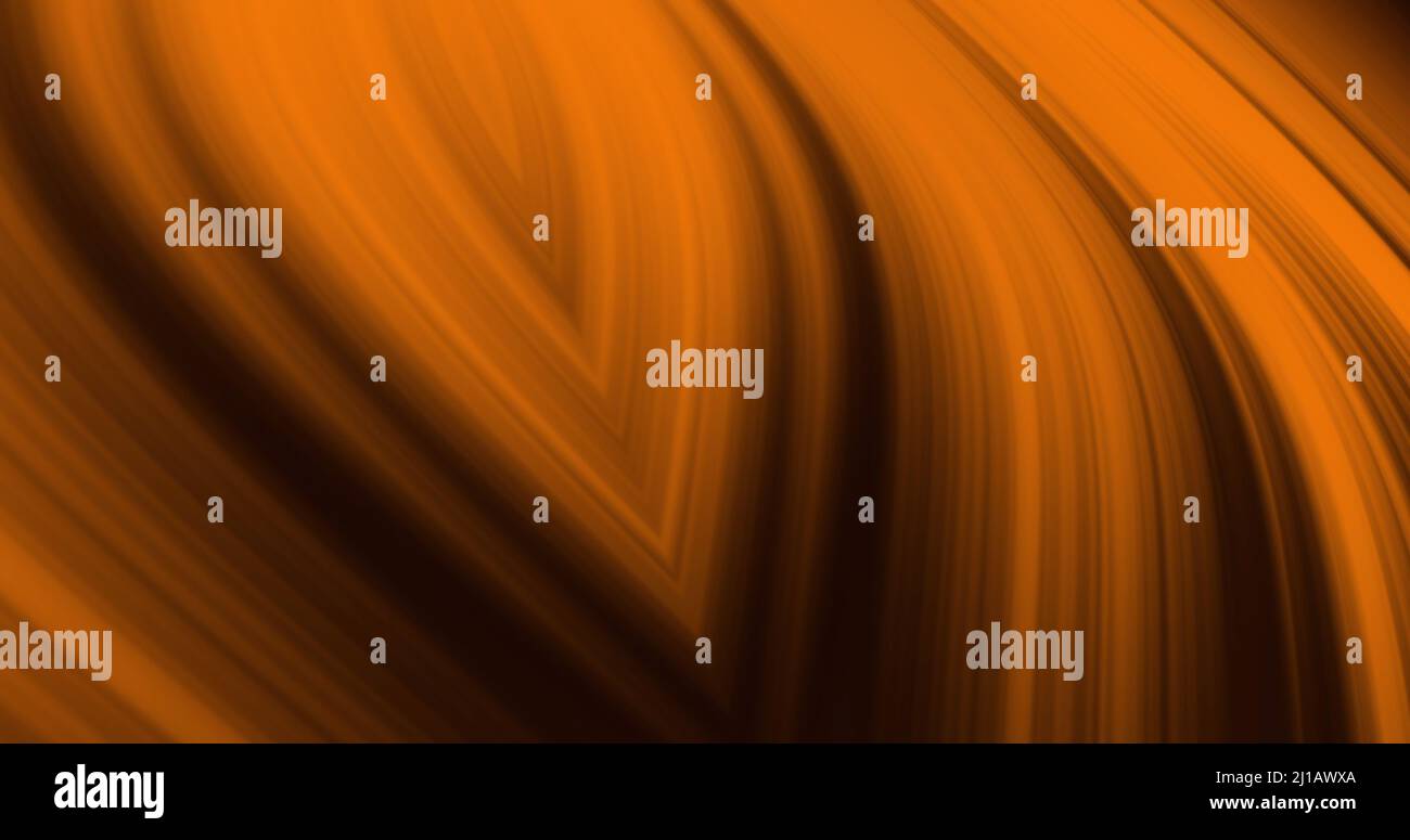 Image of glowing orange light wave moving on black background Stock ...