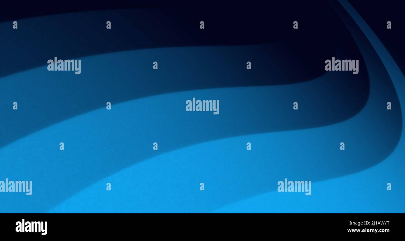 Image of glowing blue light wave moving on black background Stock Photo ...