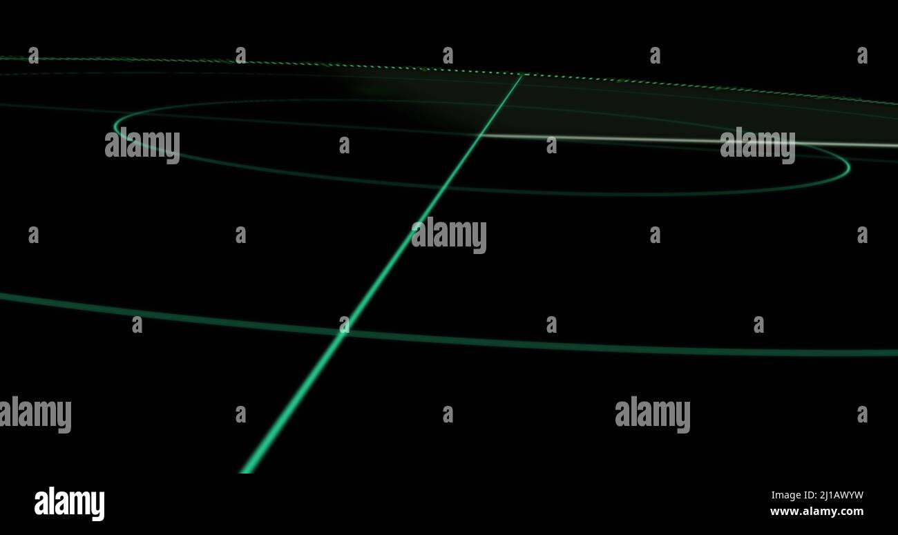 Image of radar with spots moving on black background Stock Photo - Alamy