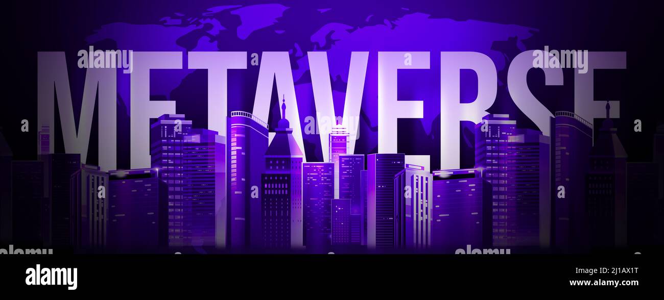 Modern Technology Metaverse World 3D Rendered Abstract Cover Background ...