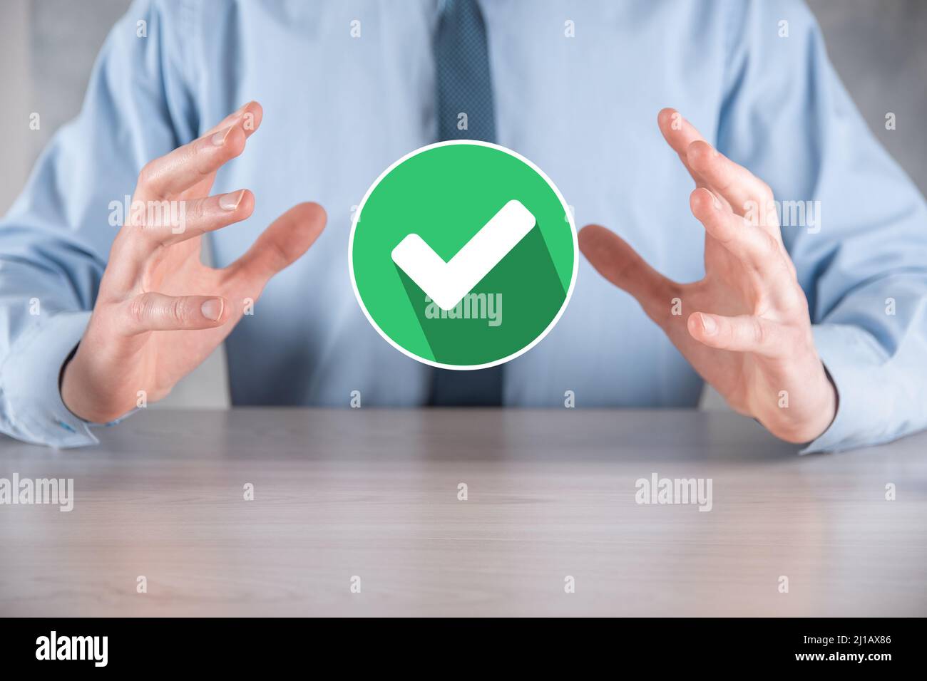 Hand holds green icon Check mark,Check Mark Sign, Tick Icon,right sign ...