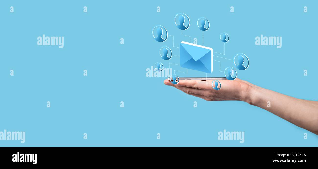 Email and user icon,sign,symbol marketing or newsletter concept ...