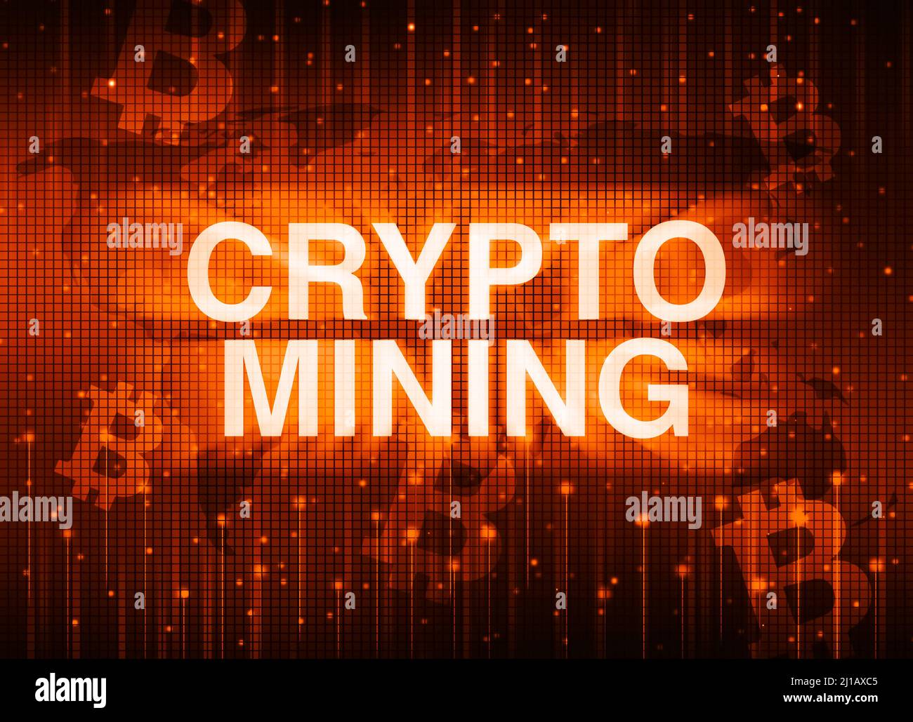 Crypto Mining Abstract Background with Futuristic Technology. Modern ...