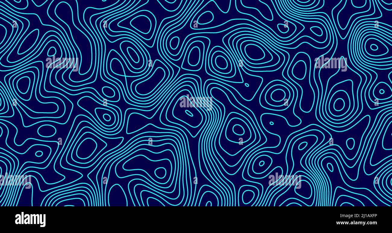 Image of blue line trails moving in hypnotic motion on seamless loop on ...