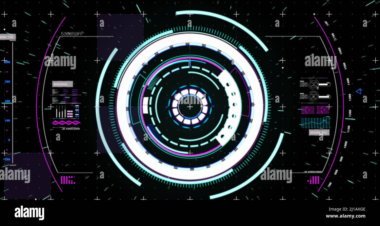 Image of data processing over scope scanning Stock Photo - Alamy