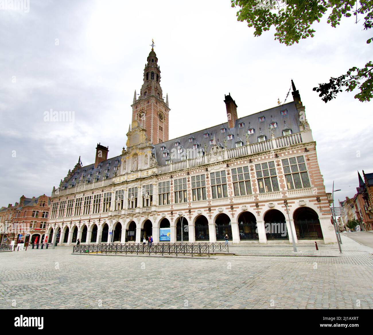 Majestic and famous library of the old Leuven university in Belgium ...