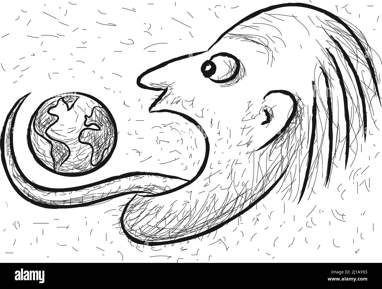 Eat the world, vector illustration Stock Vector Image & Art - Alamy