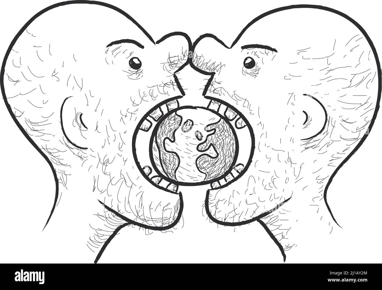 Eat the world, vector illustration Stock Vector Image & Art - Alamy