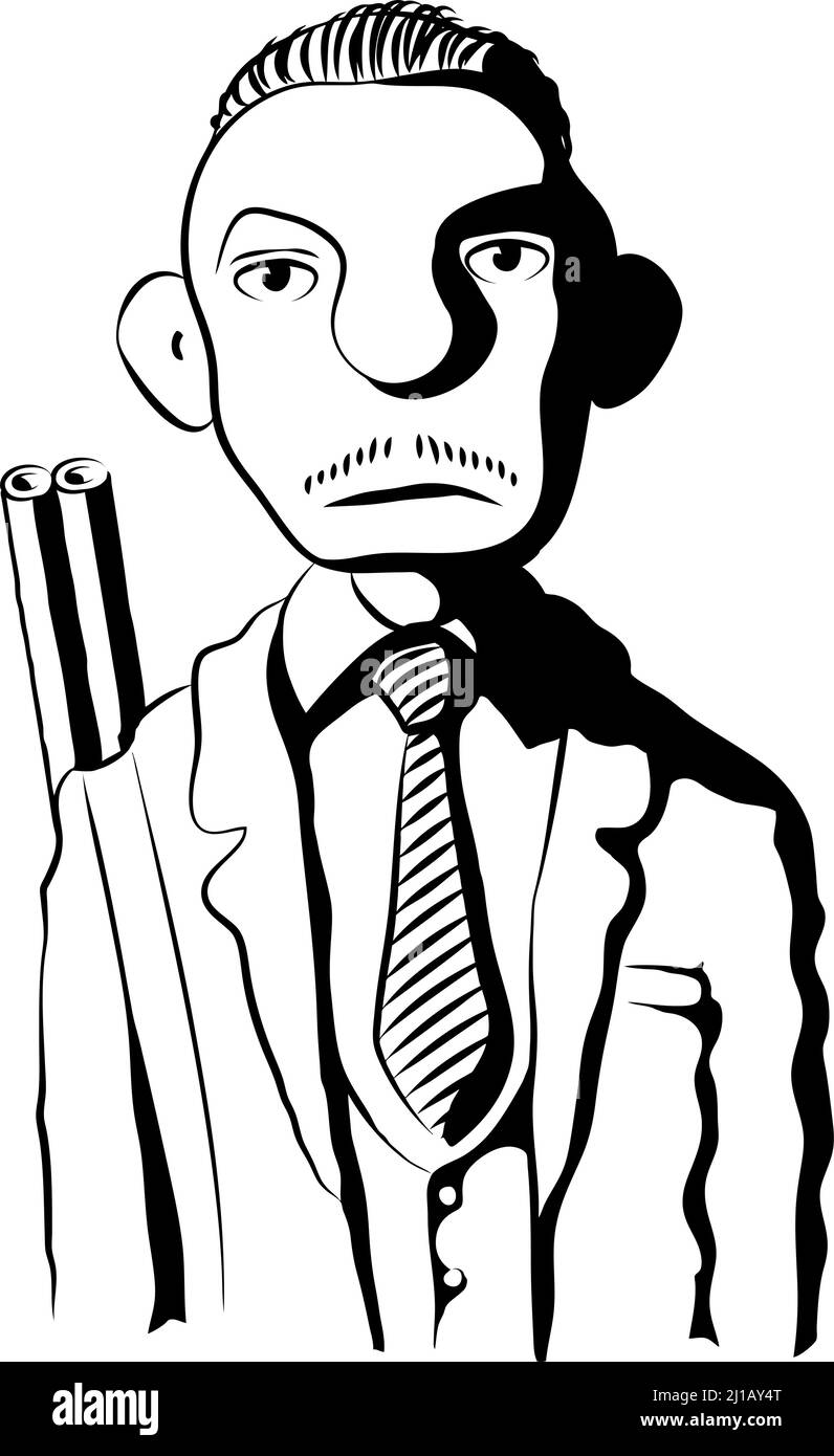 Drawing gangster mafia Black and White Stock Photos & Images - Alamy