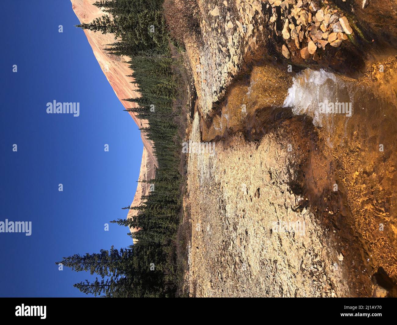 A vertical shot of the Iron river in Colorado Stock Photo - Alamy