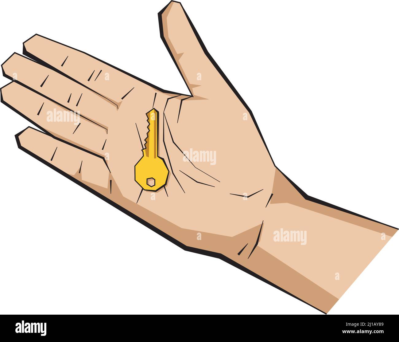 Hand and key vector design Stock Vector Image & Art - Alamy