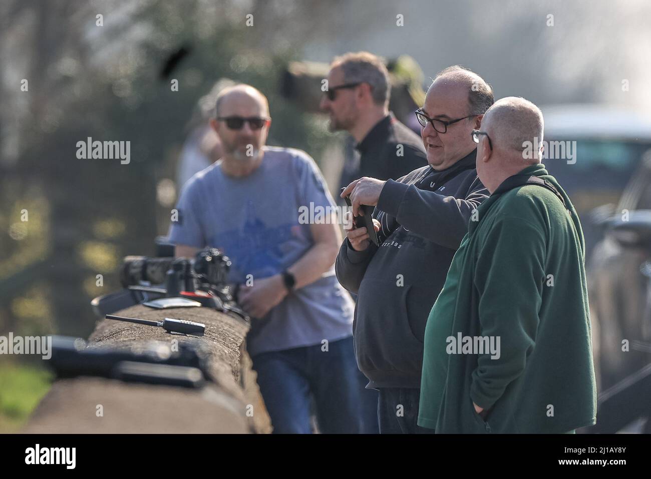 Aviation enthusiasts prepare their camera equipment ready for this ...