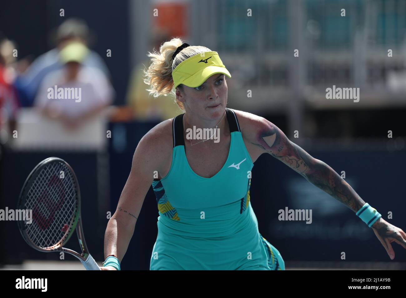 Miami Gardens, Florida, USA. 23rd Mar, 2022. Tereza Martincova on day 3 ...