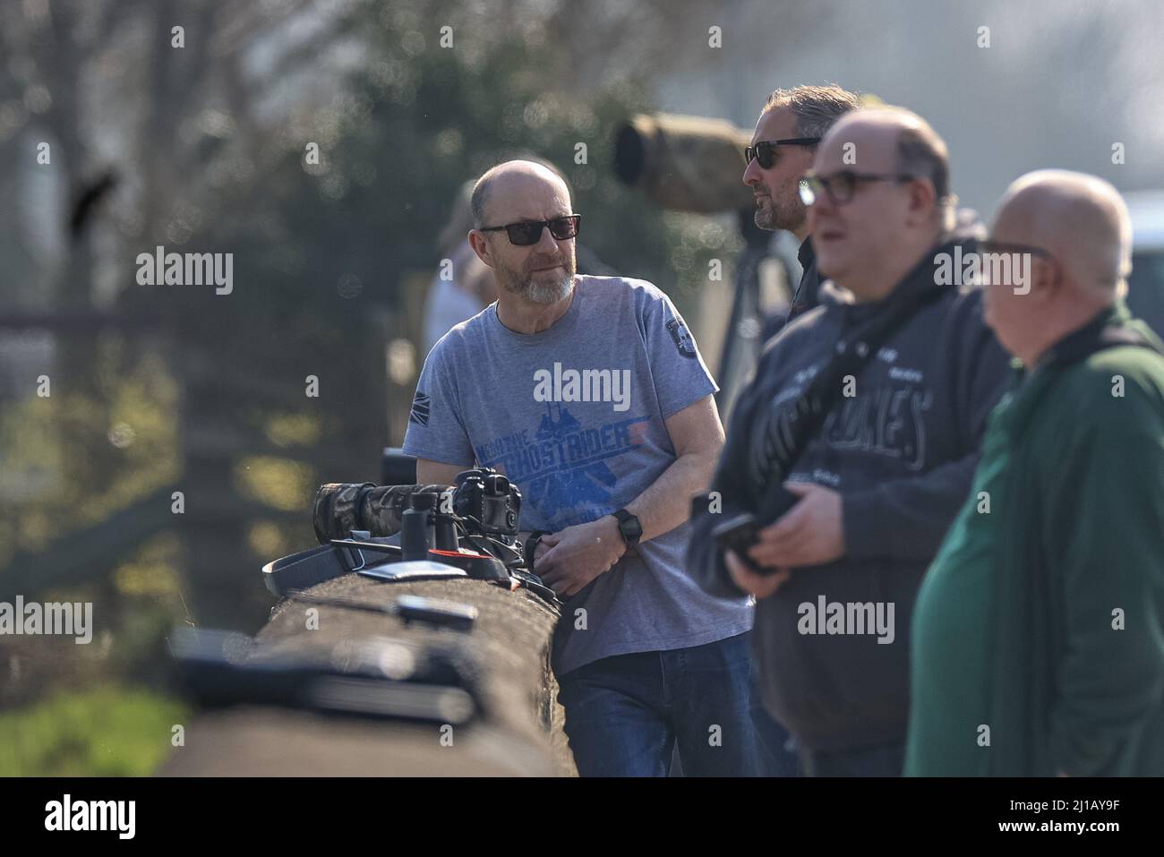 Leeming Bar, UK. 24th Mar, 2022. Aviation enthusiasts prepare their ...