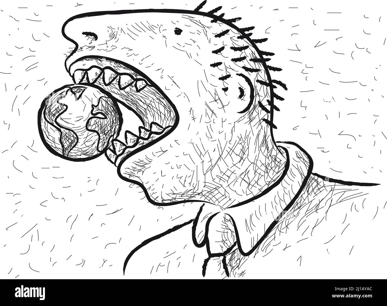 Eat the world, vector illustration Stock Vector Image & Art - Alamy