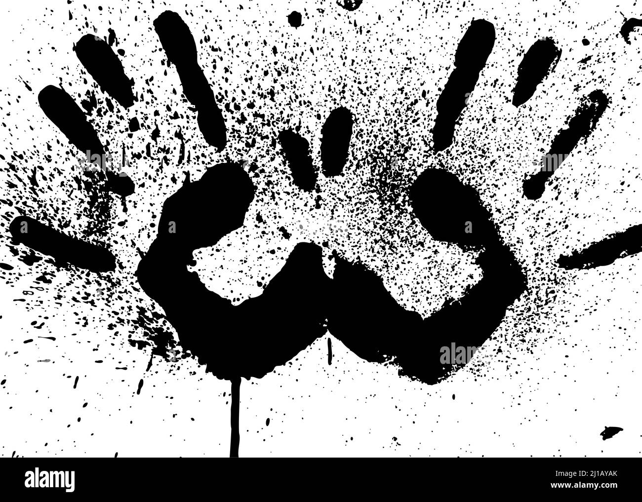 Handprints, vector drawing hand palm Stock Vector Image & Art - Alamy