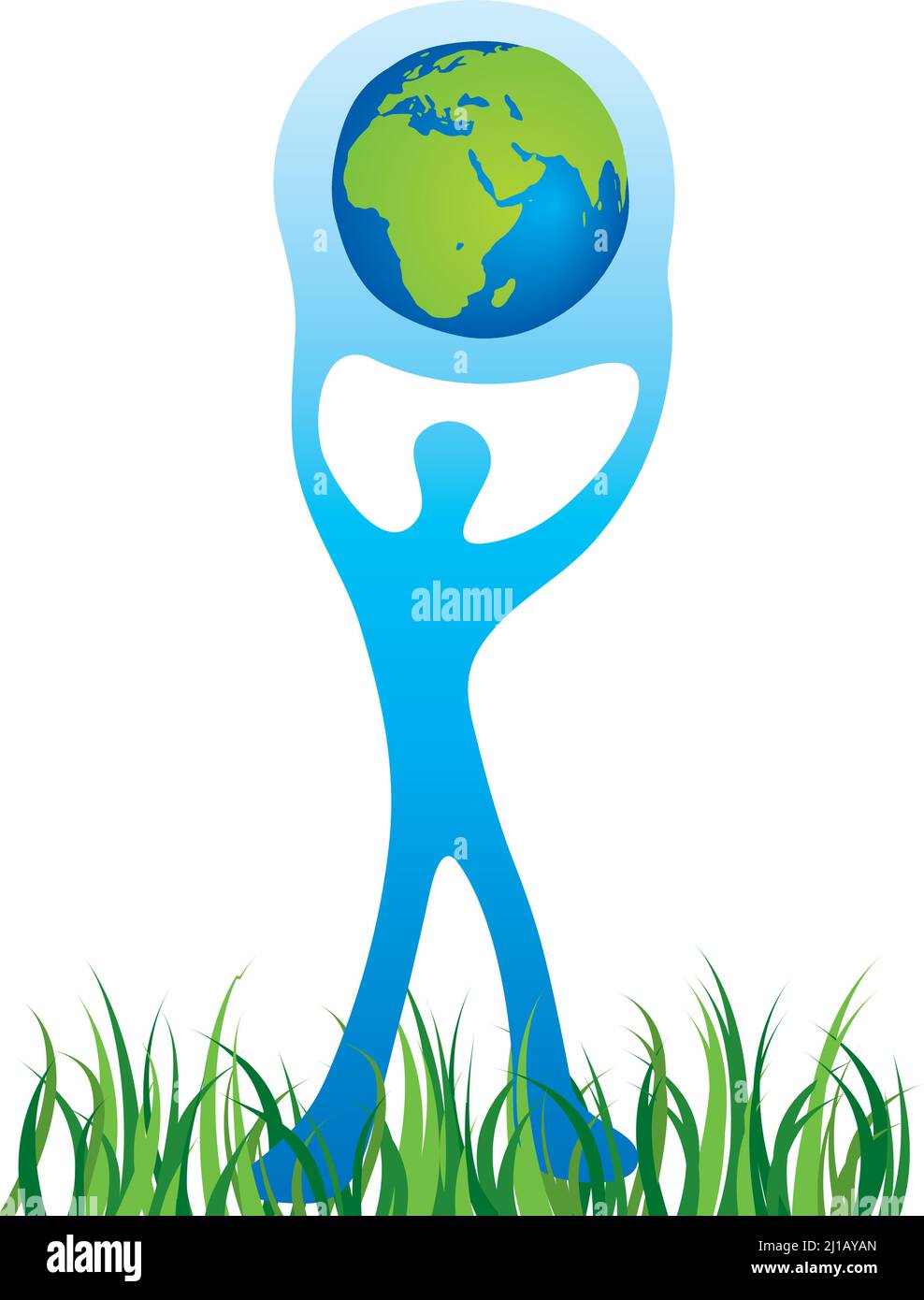 Man and planet earth, vector illustration Stock Vector Image & Art - Alamy