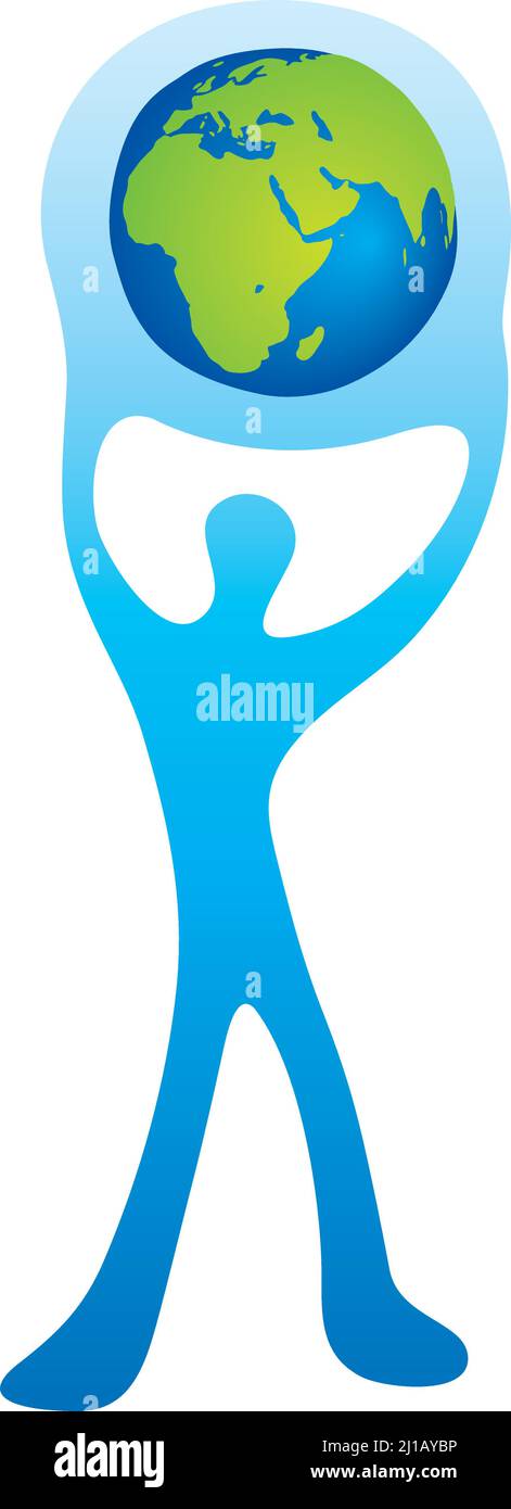 Man and planet earth, vector illustration Stock Vector Image & Art - Alamy