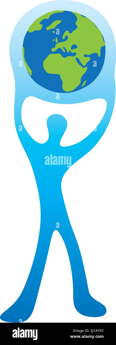 Man and planet earth, vector illustration Stock Vector Image & Art - Alamy