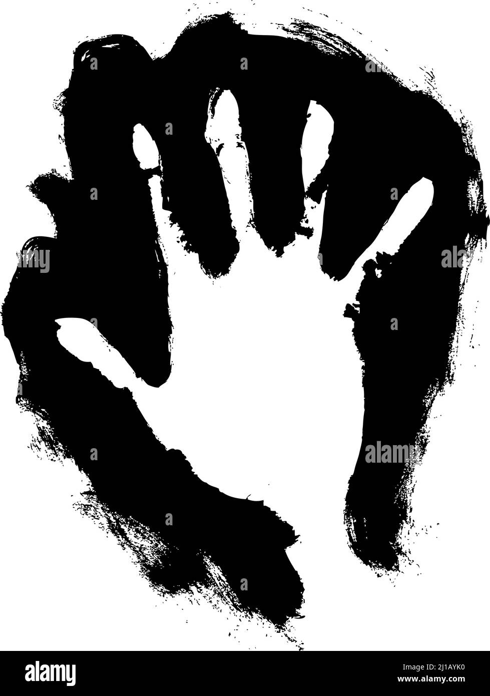 Handprints, vector drawing hand palm Stock Vector Image & Art - Alamy
