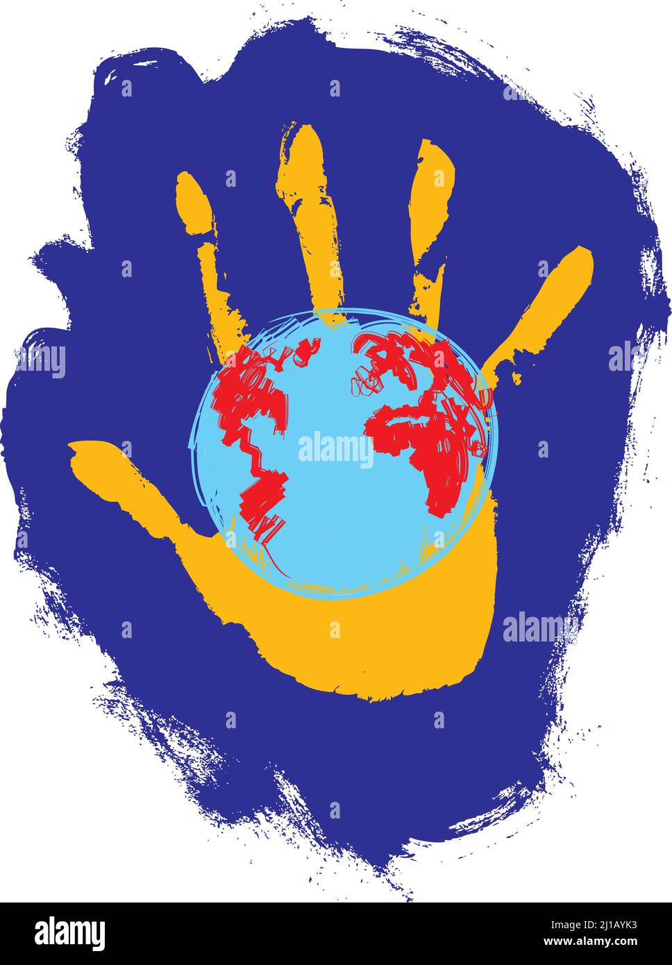 Hand holding the world Stock Vector Image & Art - Alamy