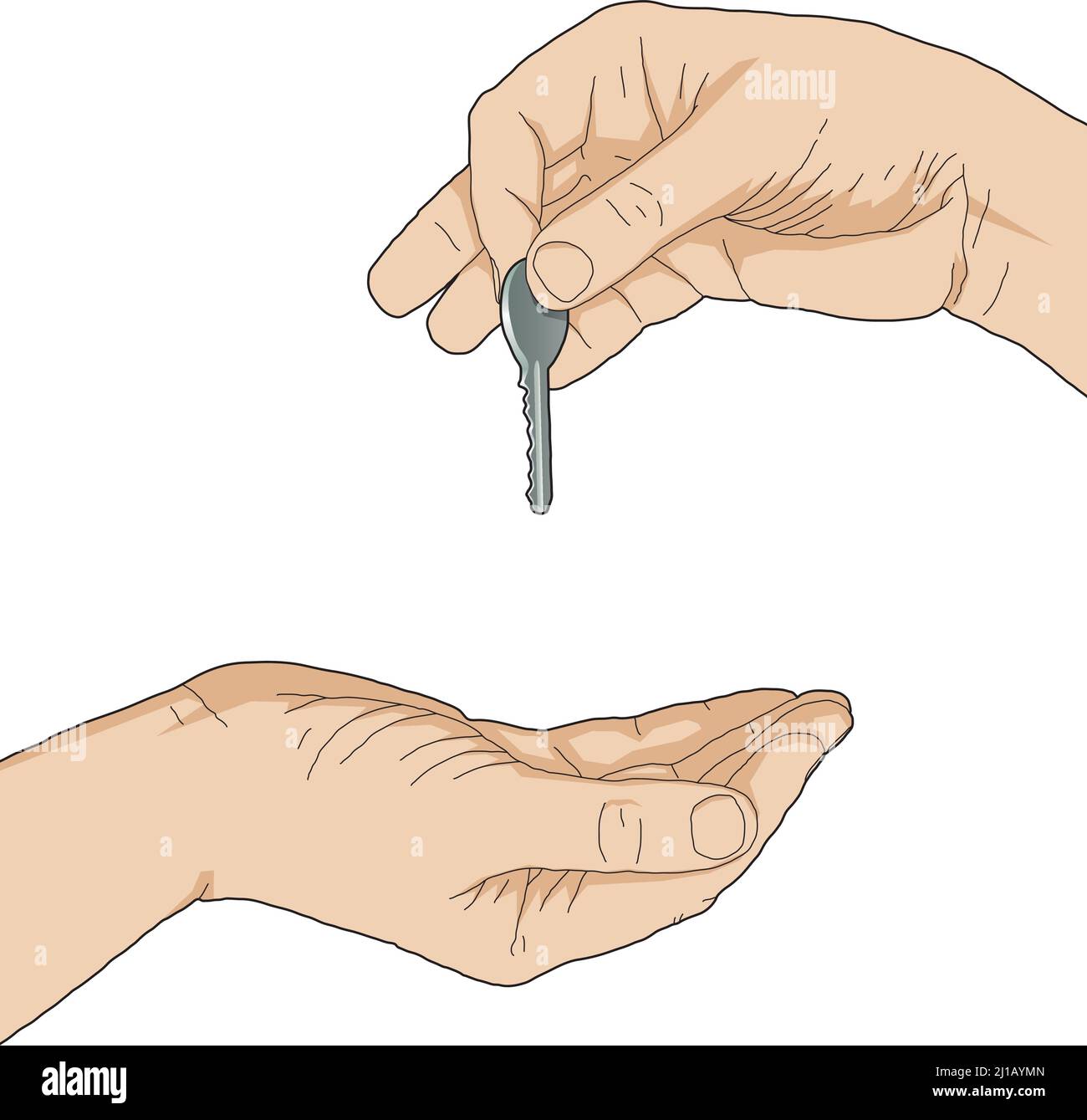 Hand and key vector design Stock Vector Image & Art - Alamy