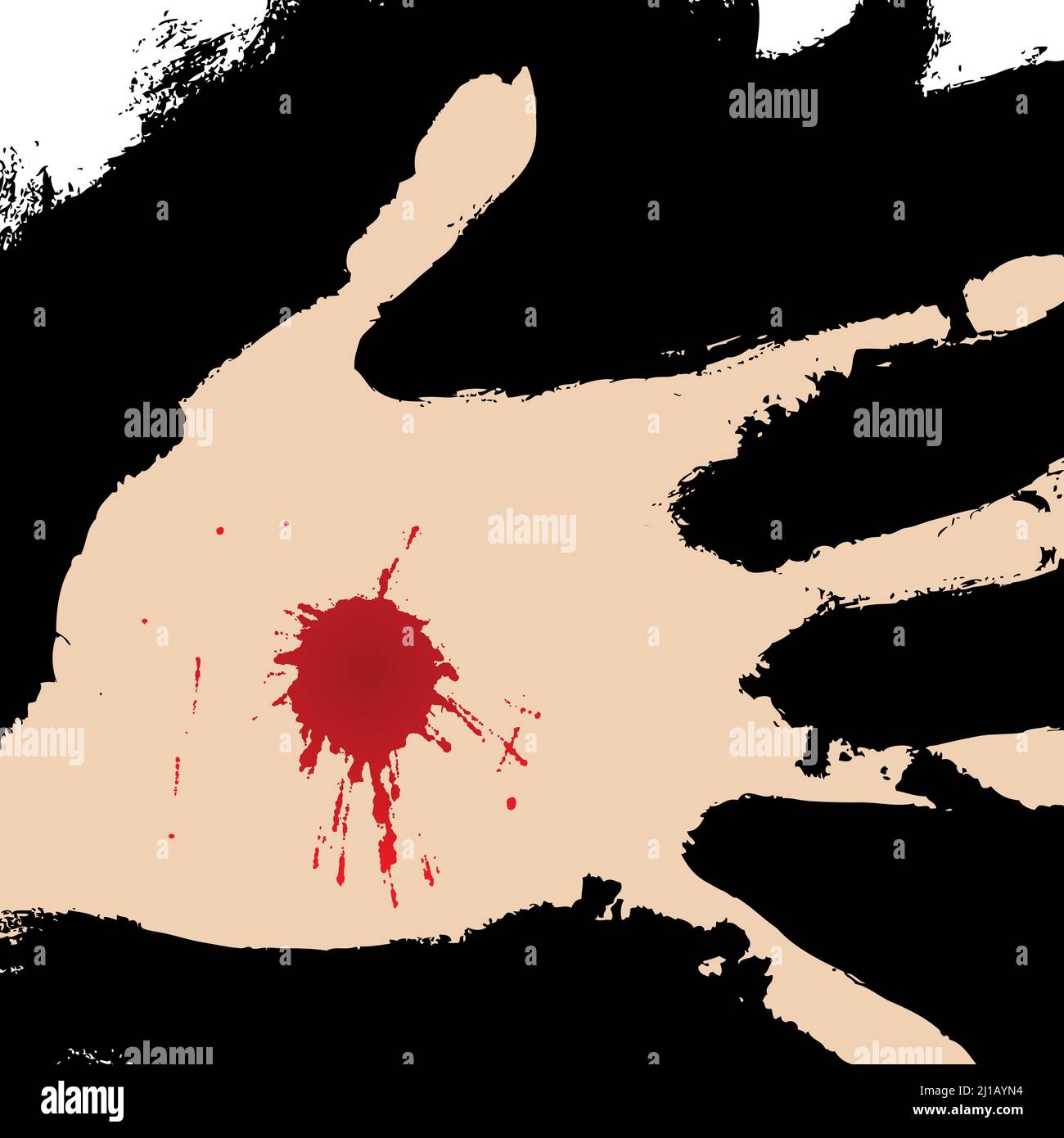 Pierced hand of Jesus Christ crucified on the cross. Christian and ...