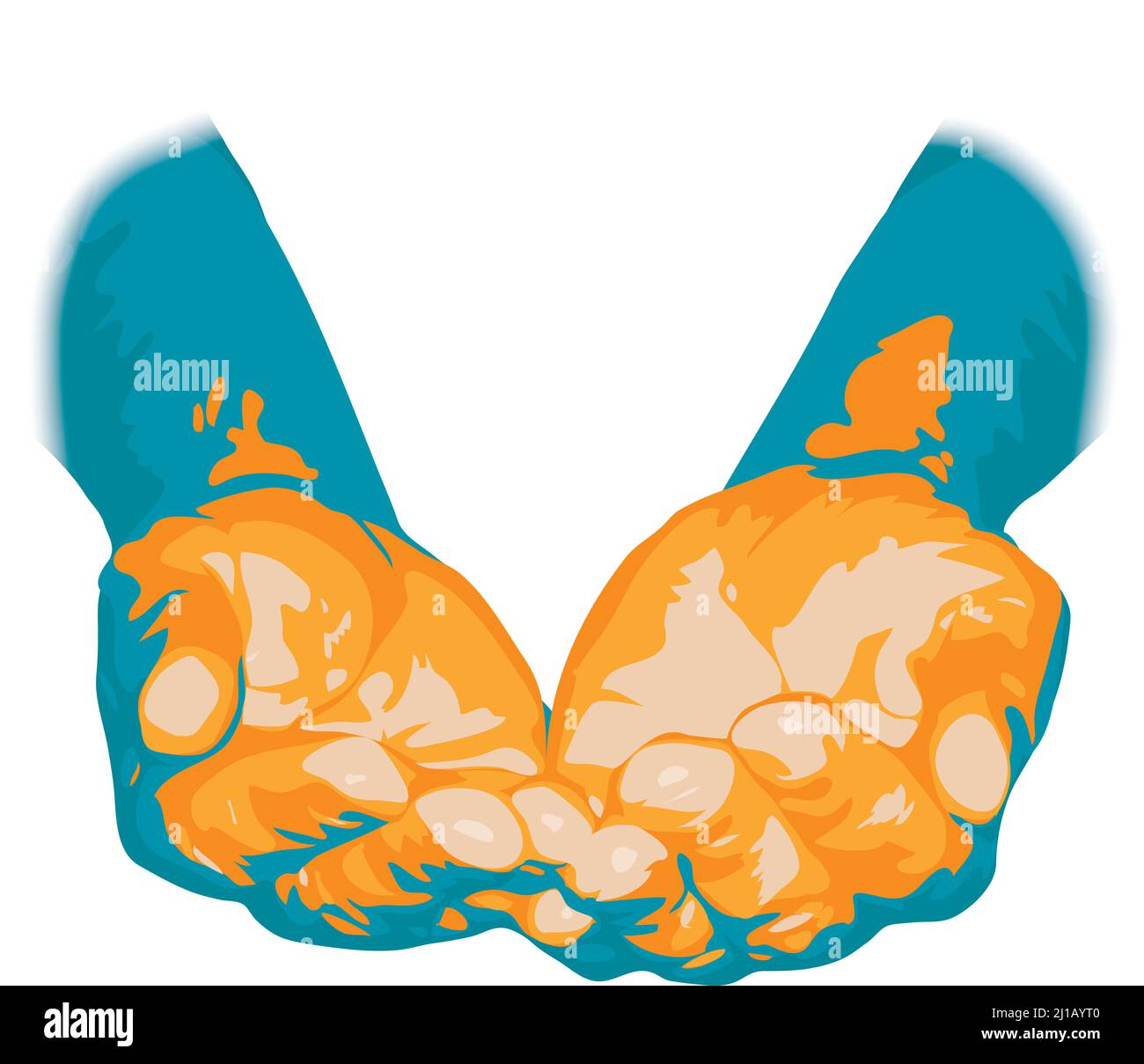 Hand palms showing Stock Vector Images - Alamy