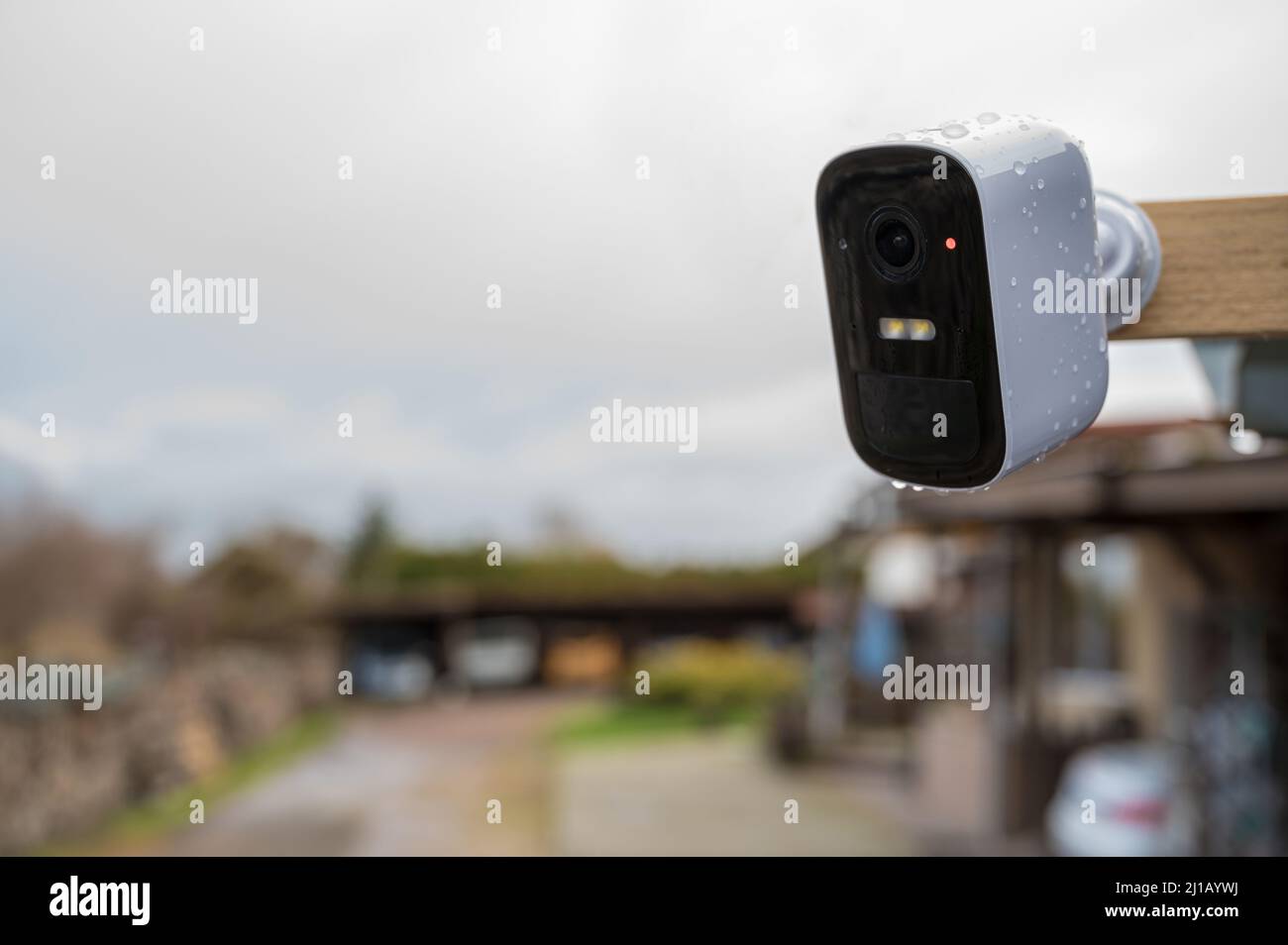 Surveillance camera at the entrance to a property as burglary ...