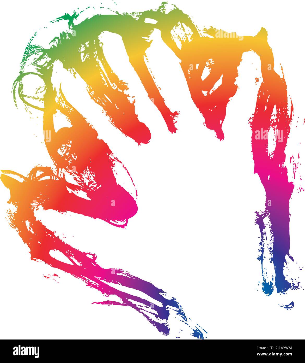 Handprints, vector drawing hand palm Stock Vector Image & Art - Alamy