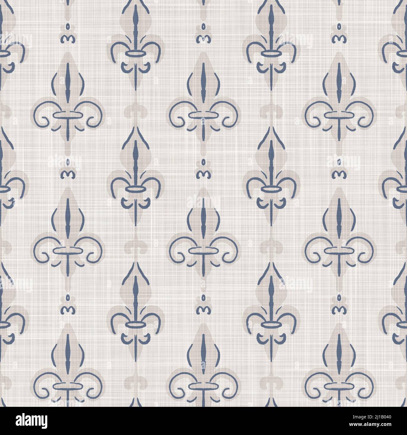 French fleur de lis royal lily seamless pattern. Farmhouse cottage ...