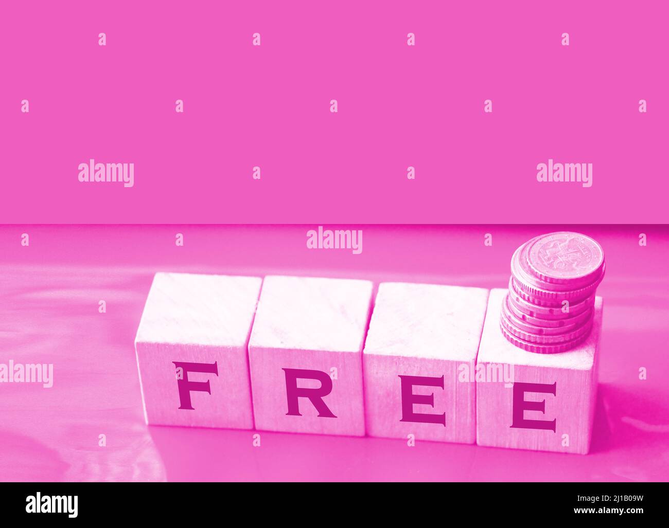 FREE word made with wooden blocks. Business promotion concept Stock ...